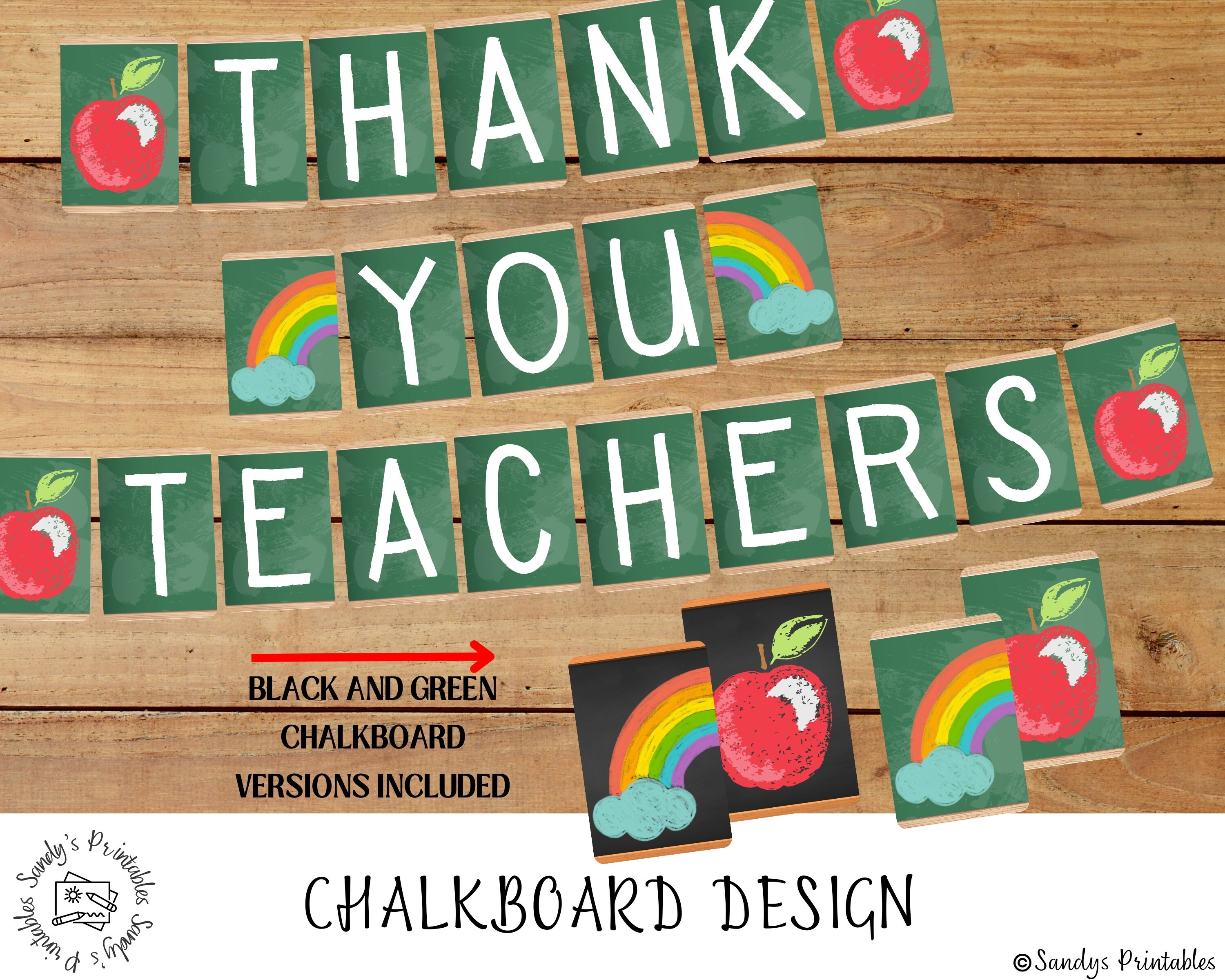 Teacher Appreciation Week Banner Printable, Thank You Teachers Banner ...