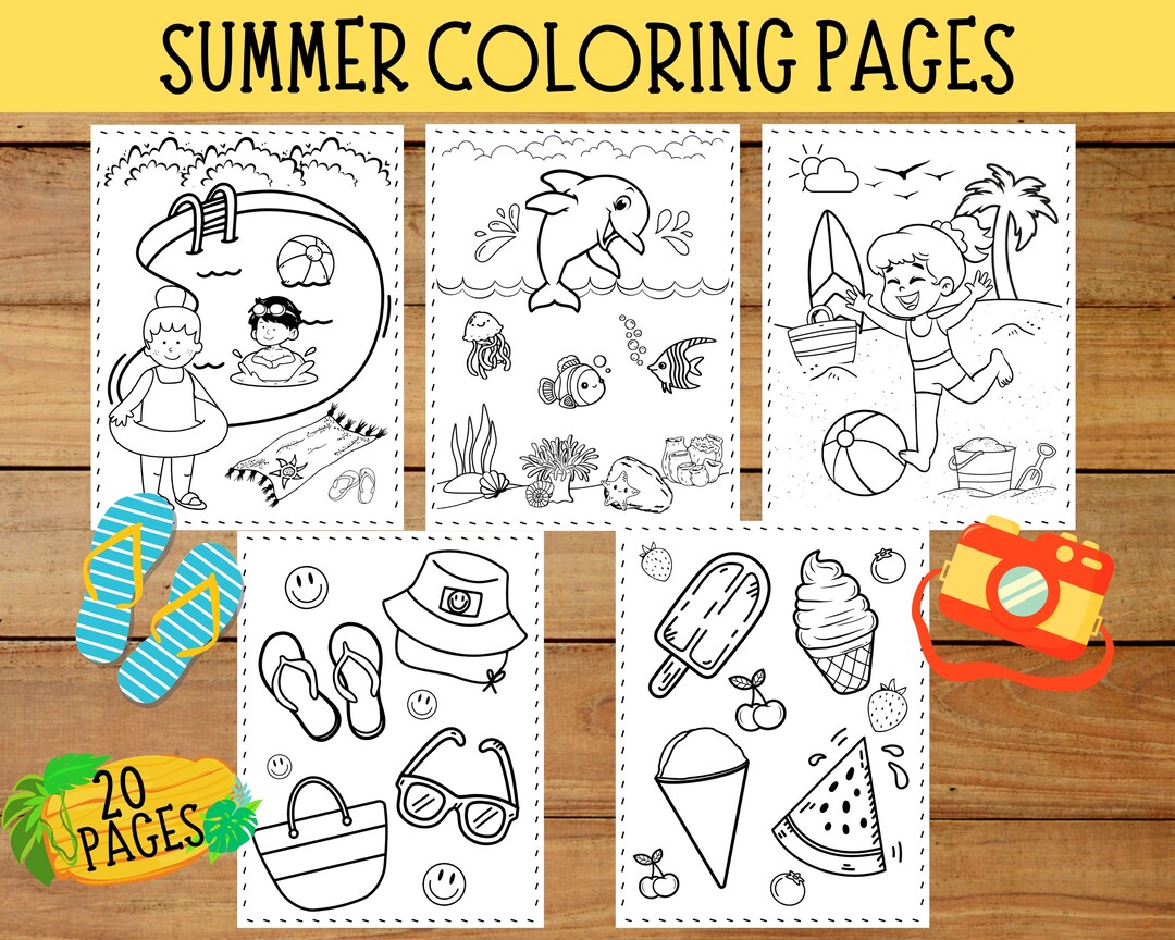 Summer Coloring Pages for Kids: Road Trip Activity Printable - Etsy