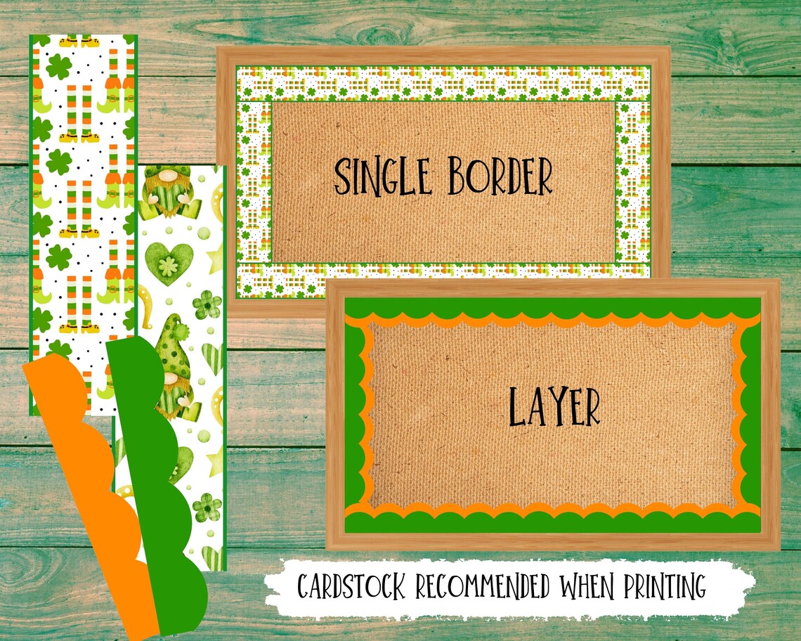 St. Patrick's Day Bulletin Board Border, Printable March St. Patrick's ...