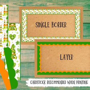 St. Patrick's Day Bulletin Board Border, Printable March St. Patrick's ...