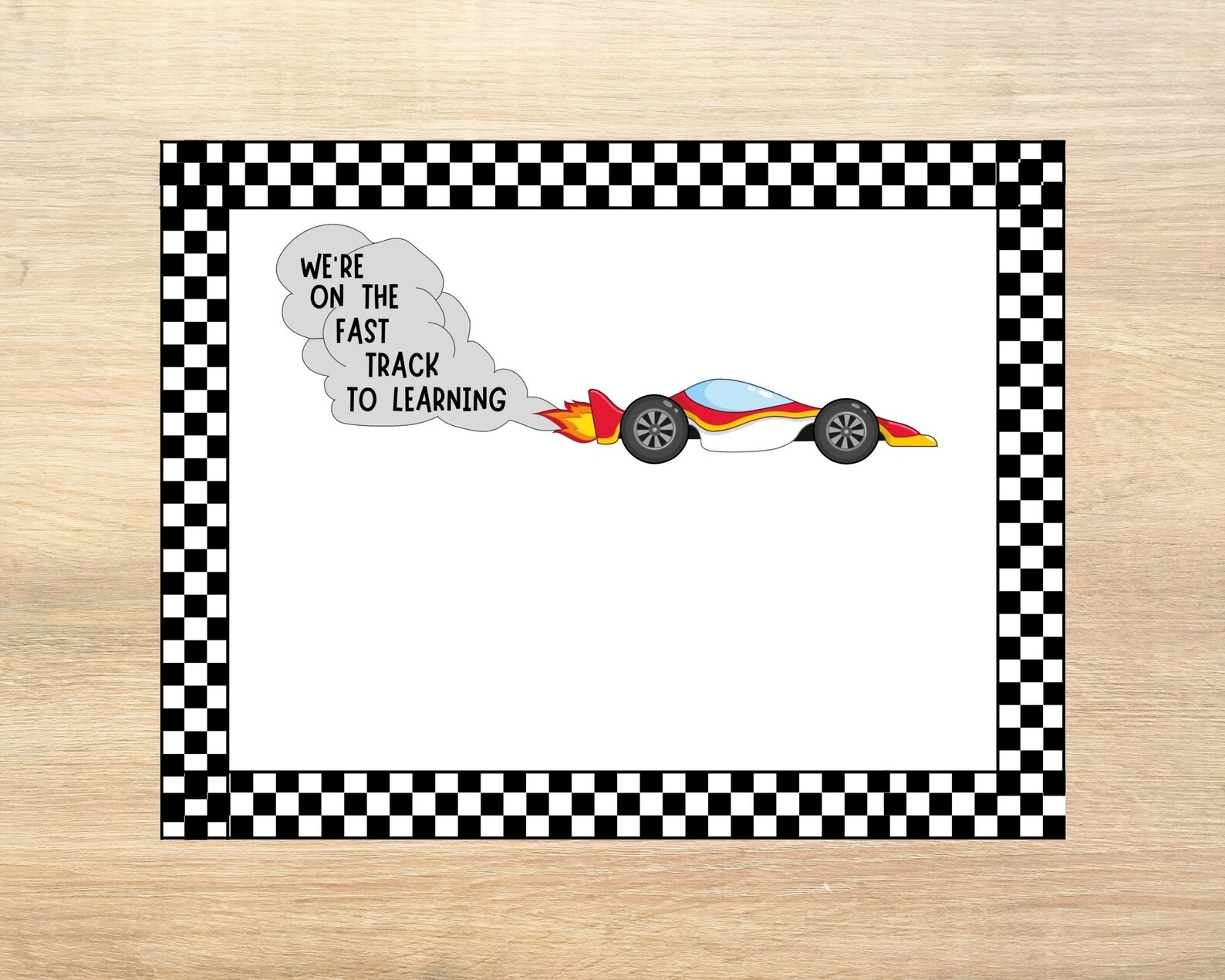Classroom Bulletin Board Racetrack Printable Classroom Wall | Etsy