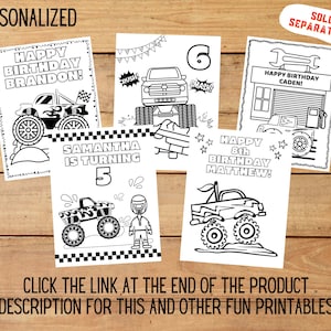 Monster Truck Birthday Party, Monster Truck Bingo Game, Truck ...