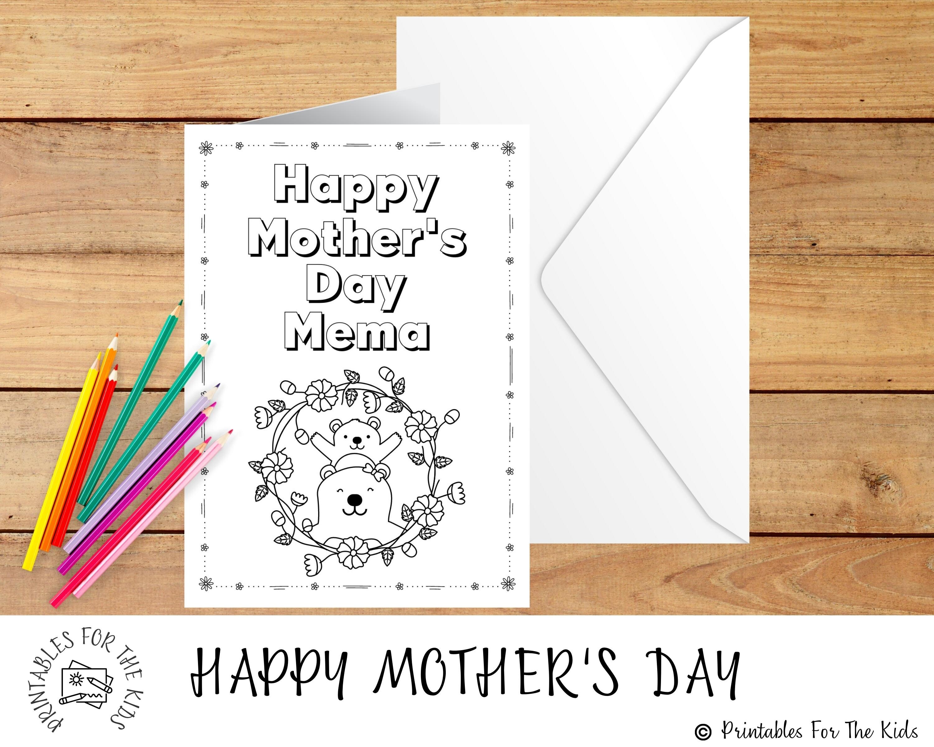 Mema Mother's Day Card, Printable Card for Mema, Happy Mother's Day ...