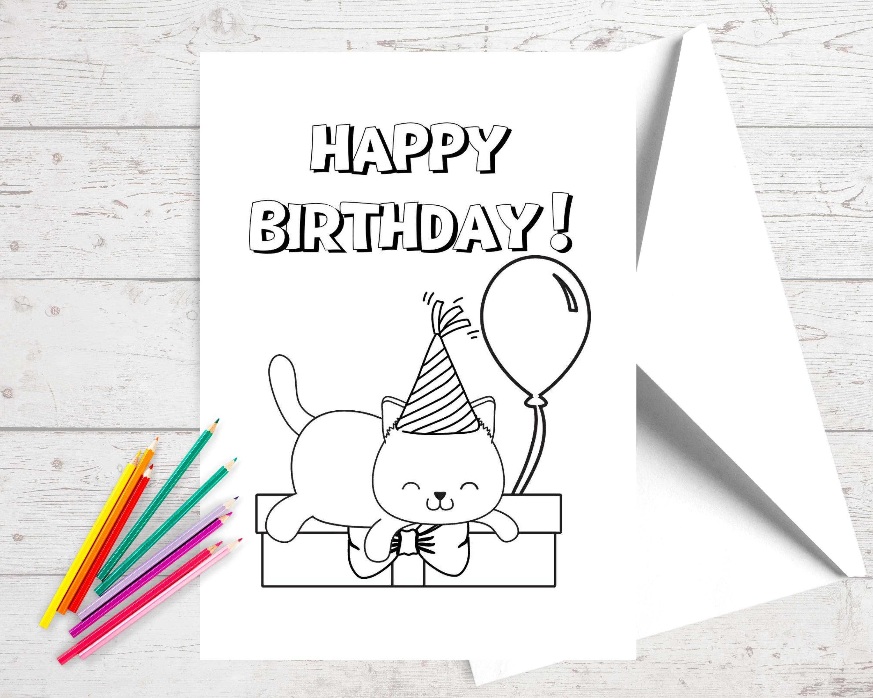 Happy Birthday Cards To Print For Kids