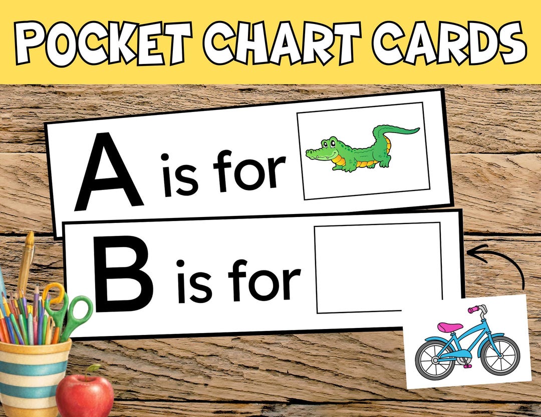 Pocket Chart Cards, Phonics Letter Practice, Classroom Activity - Etsy