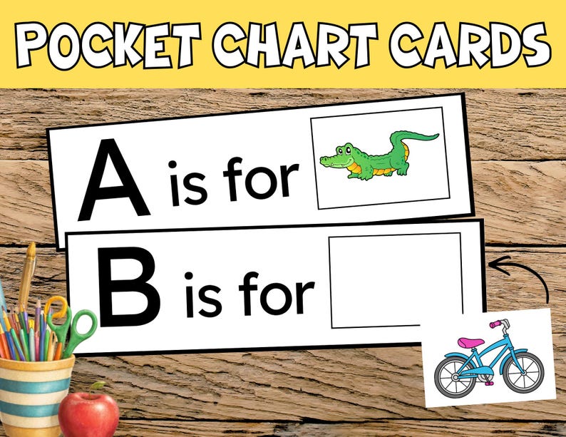 Pocket Chart Cards, Phonics Letter Practice, Classroom Activity - Etsy