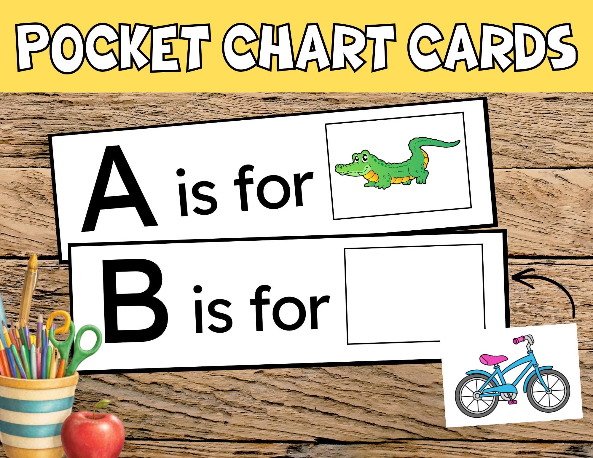 Pocket Chart Cards, Phonics Letter Practice, Classroom Activity - Etsy