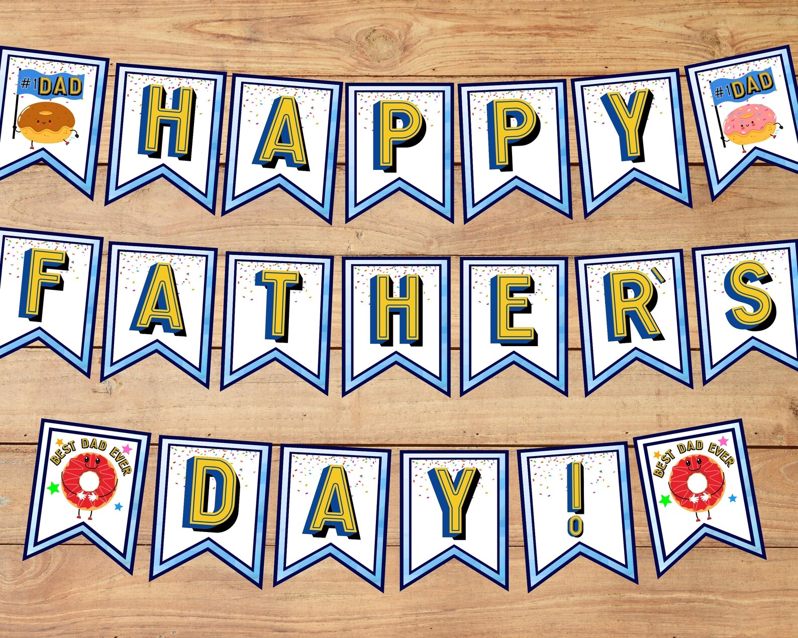 Happy Father's Day Donuts With Dad Banner, Donuts With Dad Sign, Father ...