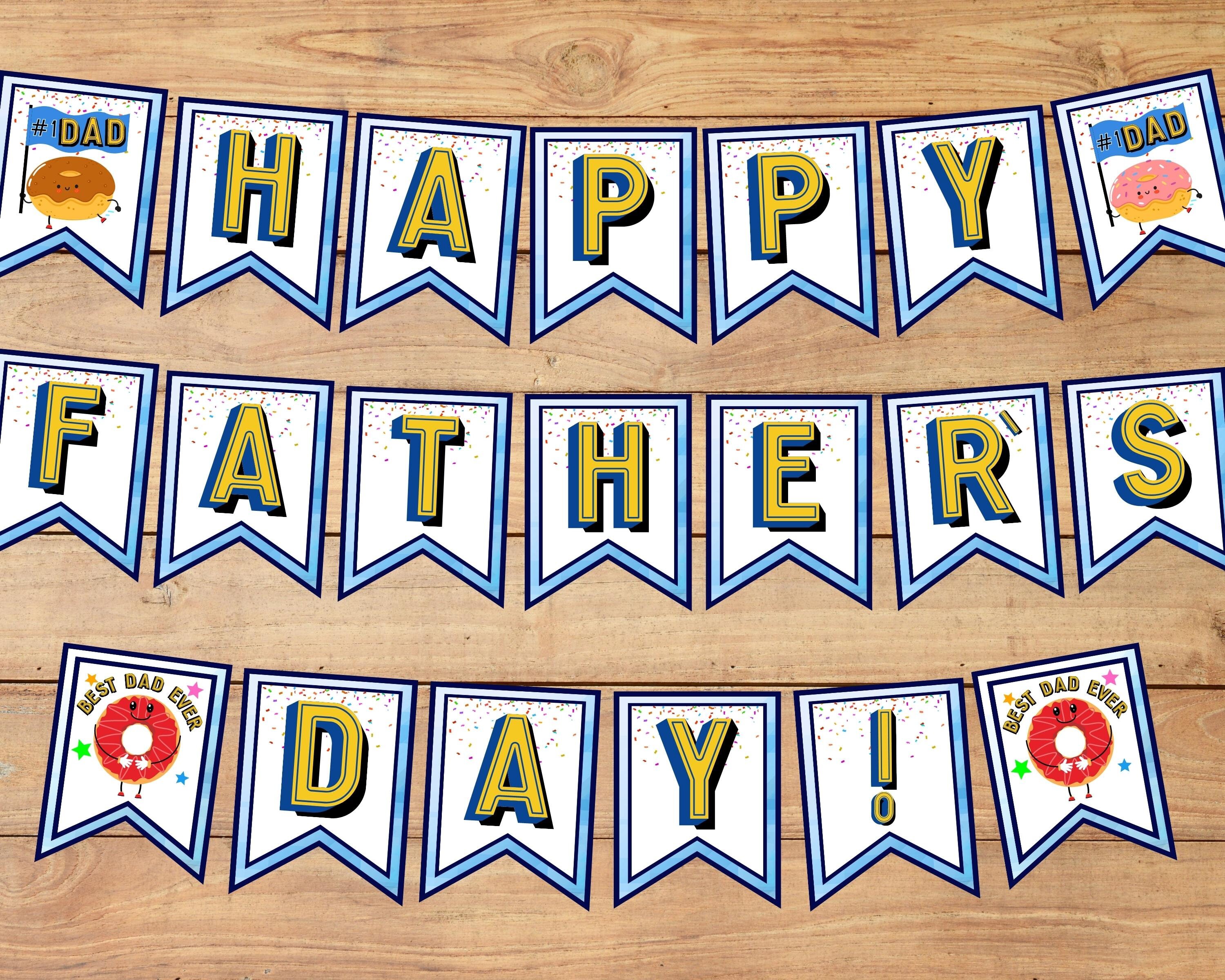 Happy Father's Day Donuts With Dad Banner, Donuts With Dad Sign, Father ...