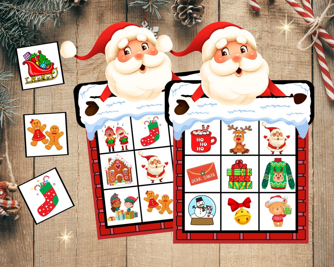 Christmas Bingo, Christmas Games for Kids, Printable Christmas Activity ...