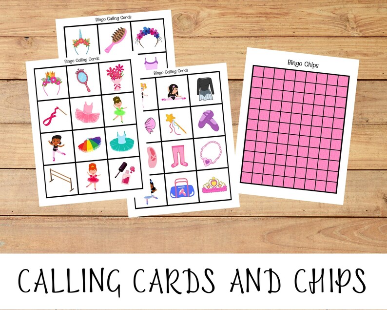 Ballet Birthday Bingo Game Ballerina Printable Bingo Cards - Etsy