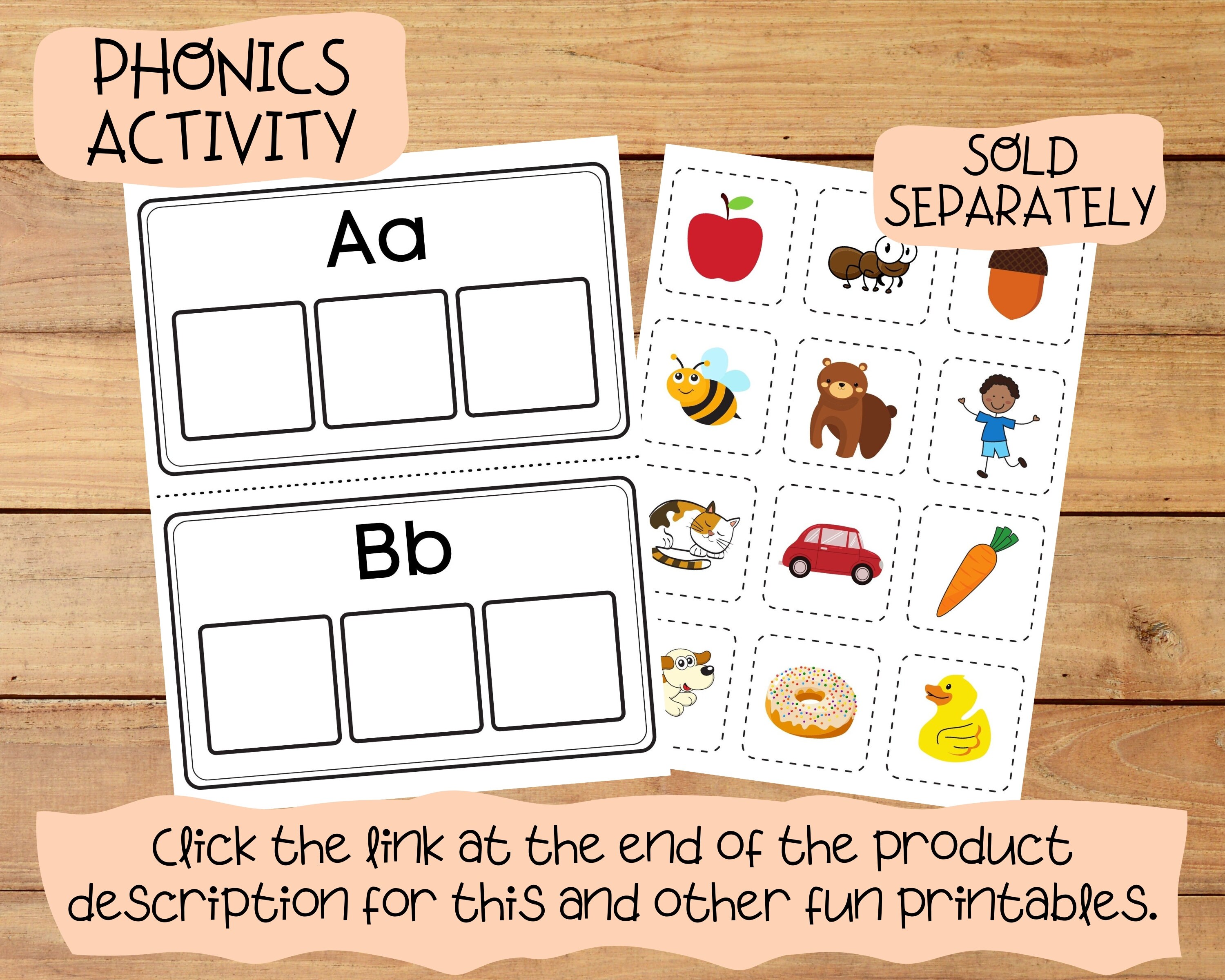 Phonics Beginning Sounds Letter Activity Printable Picture Match Spring ...