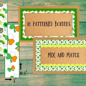St. Patrick's Day Bulletin Board Border, Printable March St. Patrick's ...