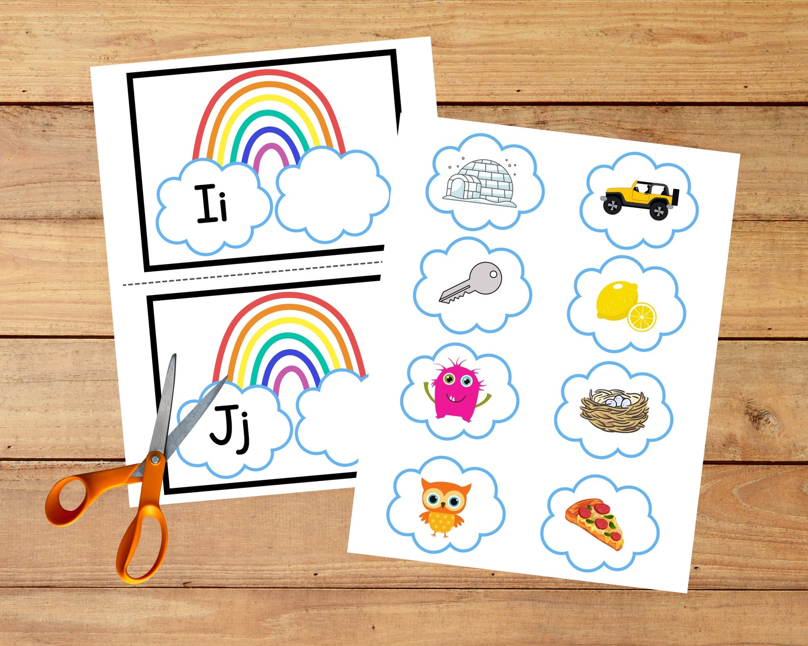 Phonics Beginning Sounds Letter Activity Printable Picture Match Spring ...