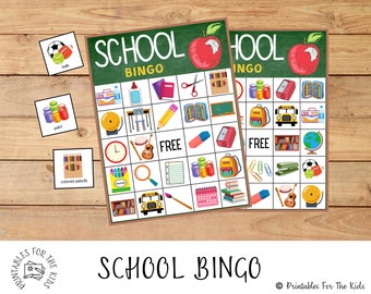 Back to School Bingo Printables, Printable Bingo Game, Classroom Bingo ...