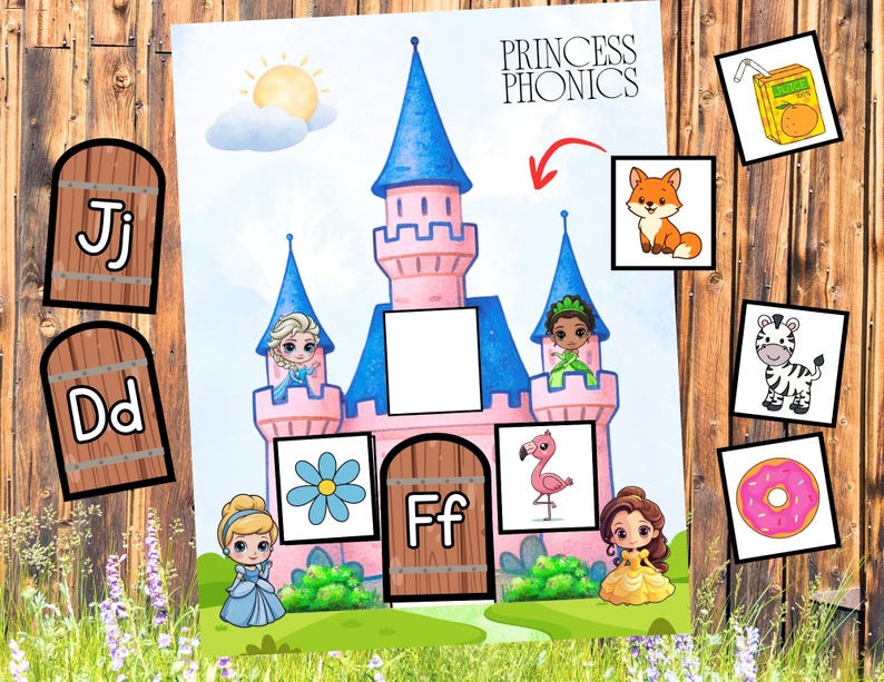 Phonics Activity, Disney Princess Letter Match, Printable Alphabet Game ...