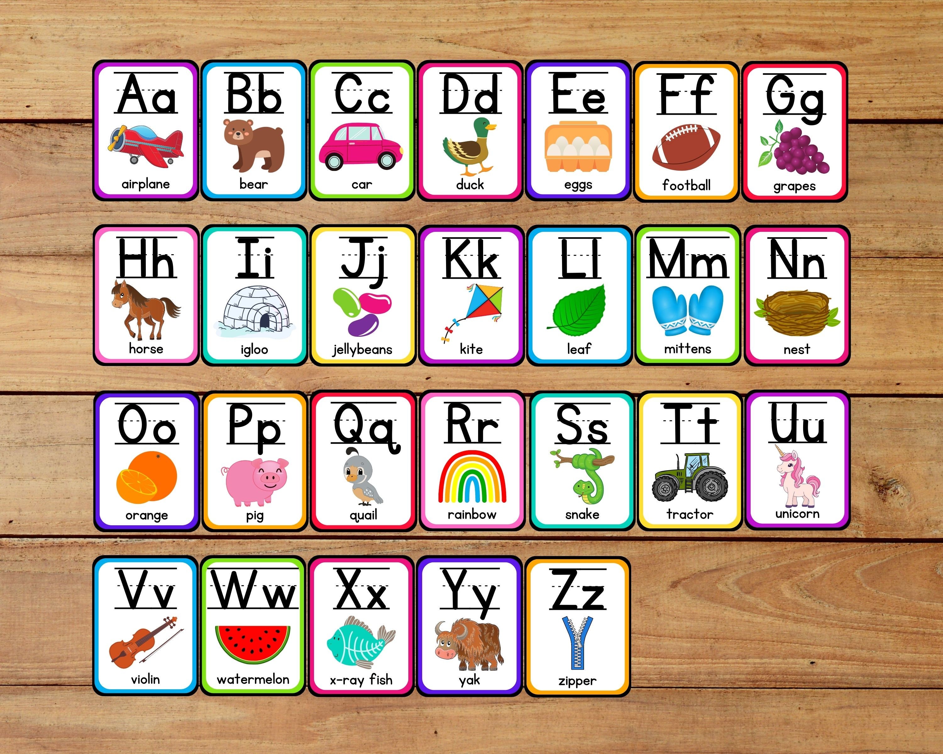 Alphabet Posters, Printable Educational Posters, Alphabet Banner ...