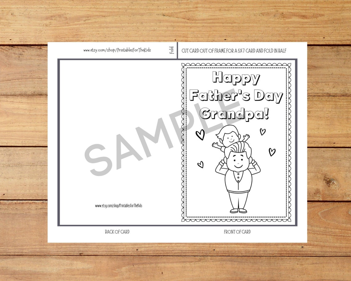 Father's Day Card, Grandpa Card, Printable Father's Day for Grandpa ...