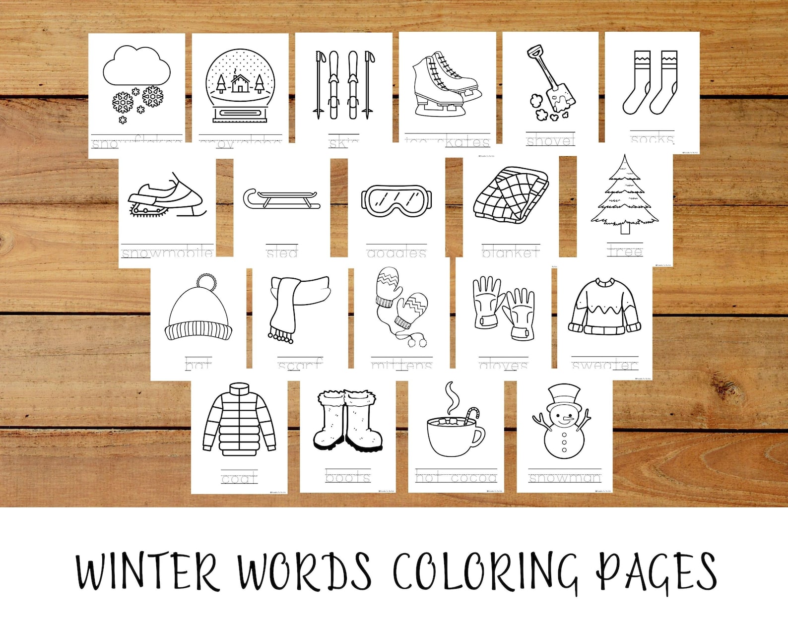 Winter Activity Book: Snowman Craft & Coloring Pages Printable - Etsy
