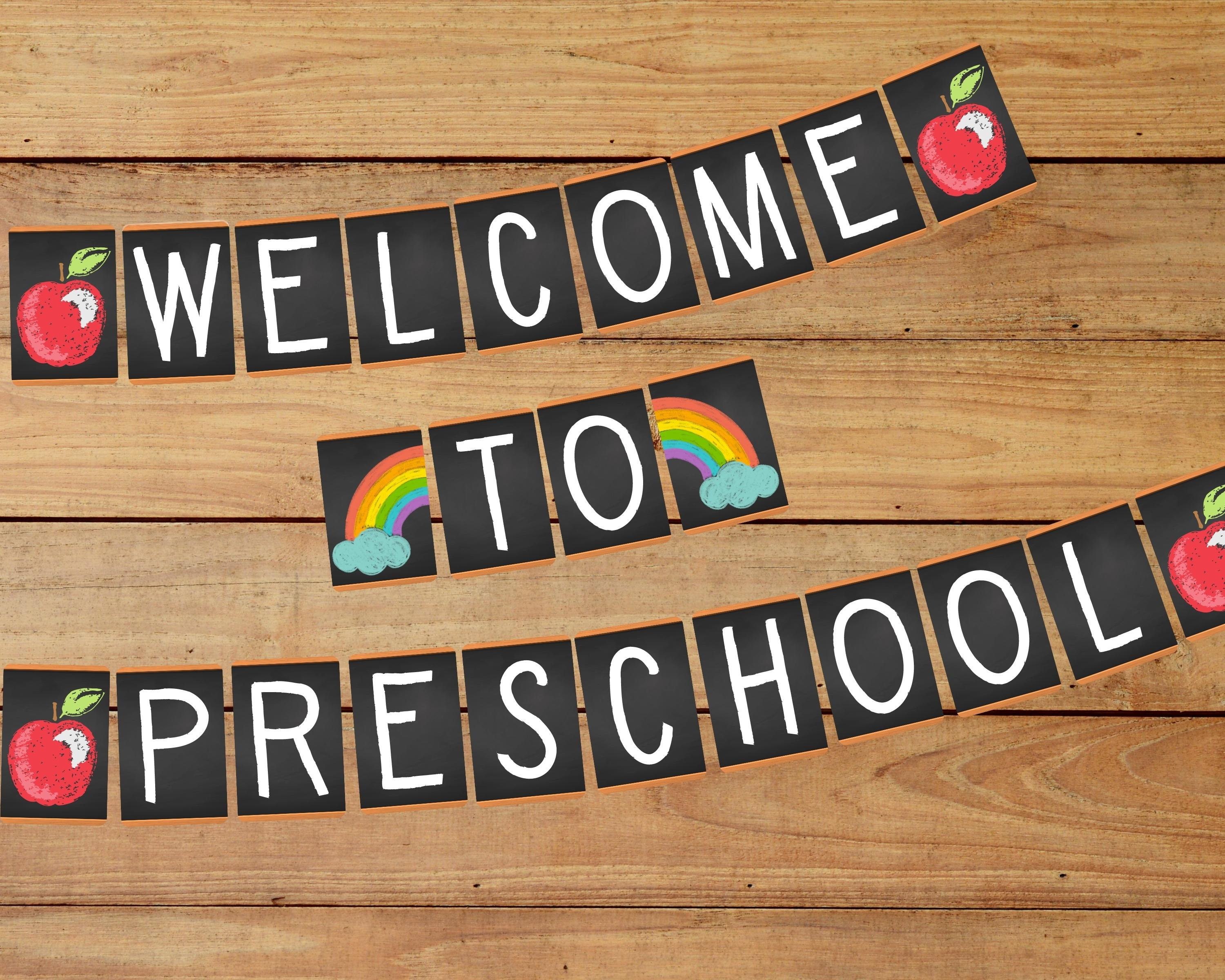 Welcome Back to School Banner, Classroom Welcome Sign, Preschool ...