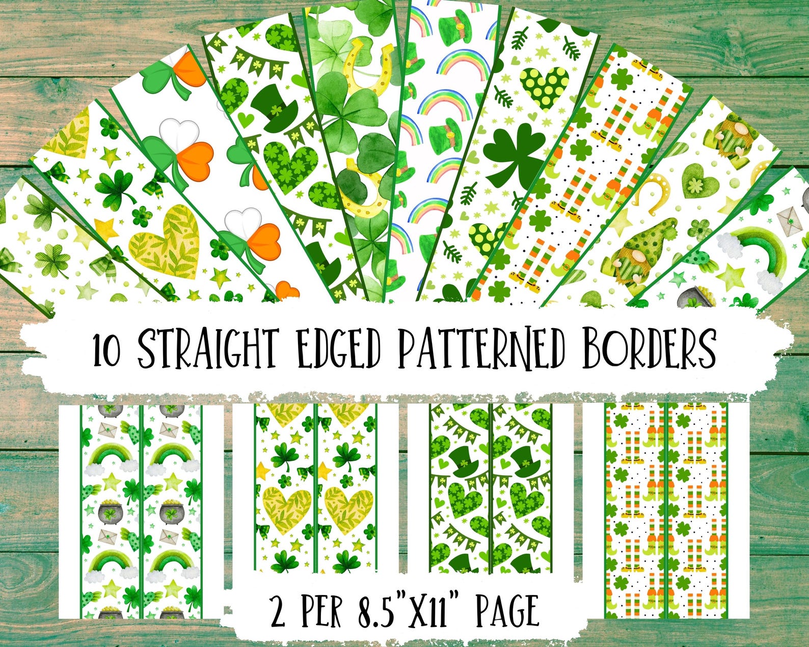 St. Patrick's Day Bulletin Board Border, Printable March St. Patrick's ...