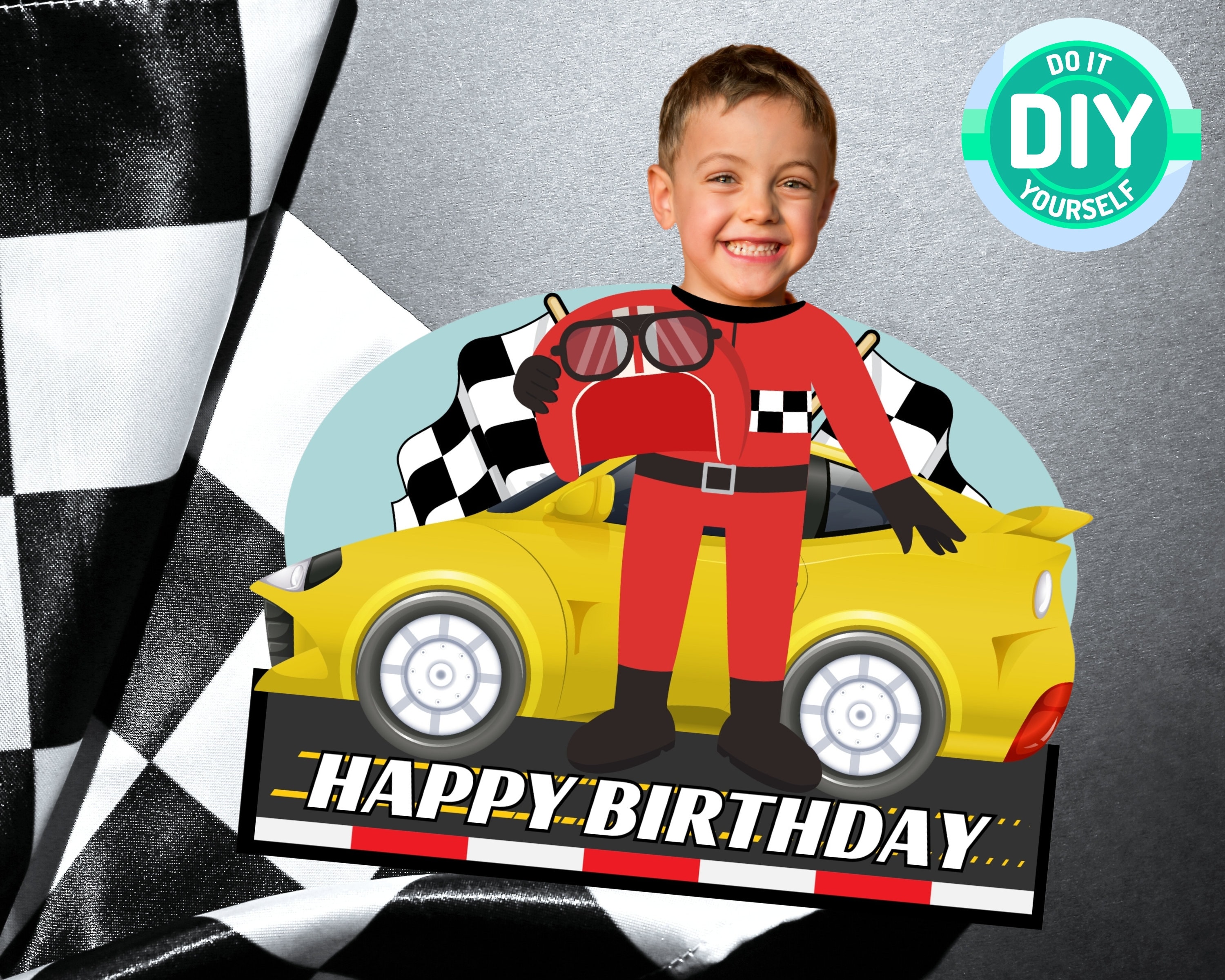 Race Car Birthday Party, Race Car DIY Birthday Decorations, Race Car ...