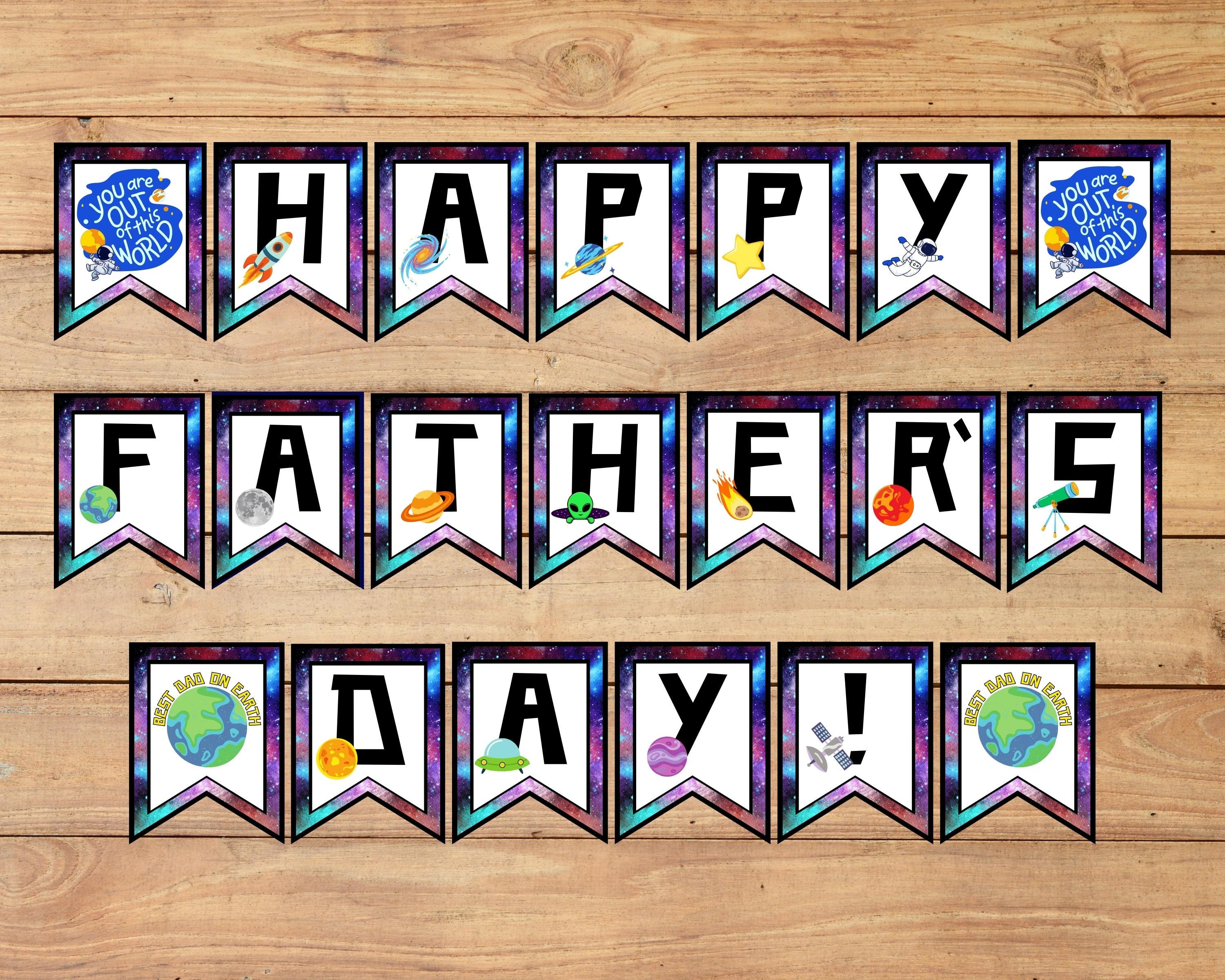Father's Day Banner, Happy Father's Day Printable Banner Sign, Father's ...