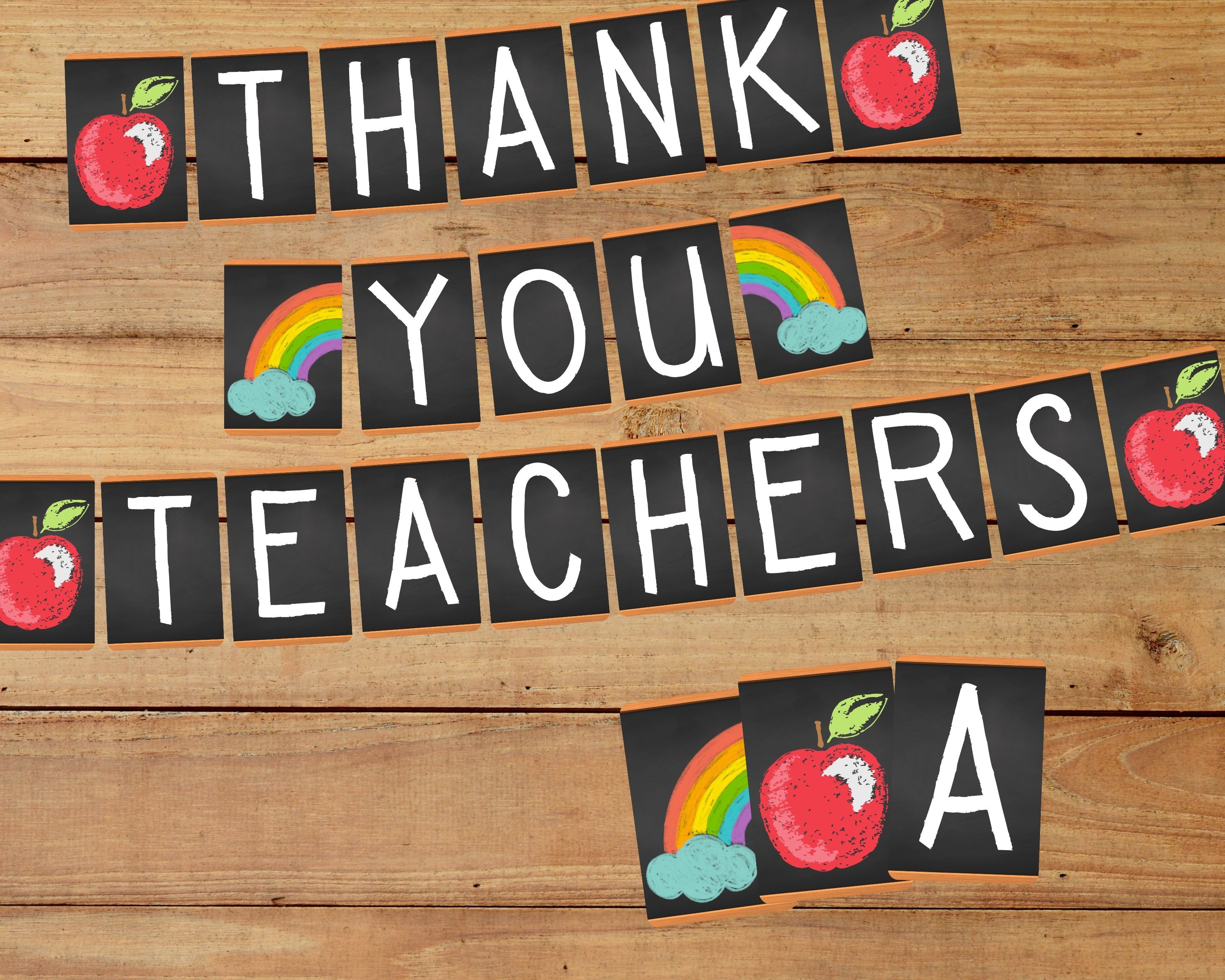 Teacher Appreciation Week Banner Printable, Thank You Teachers Banner ...