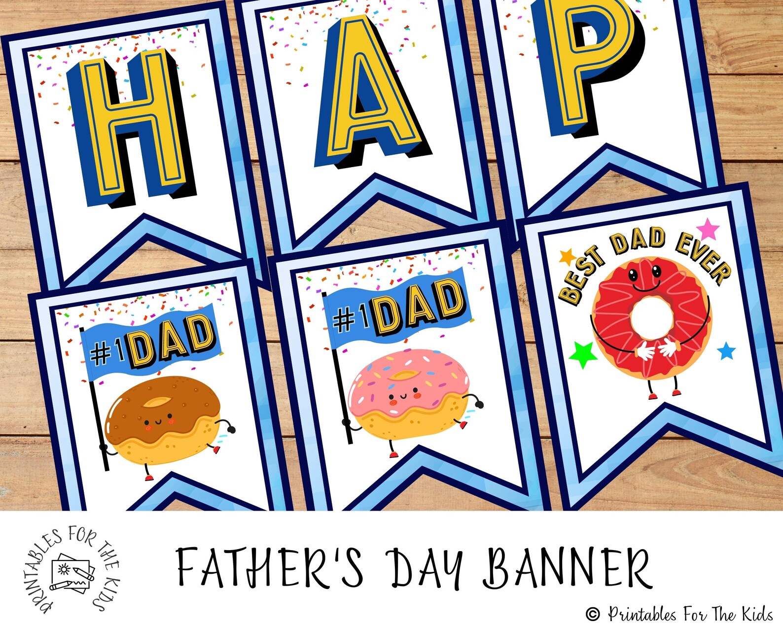 Happy Father's Day Donuts With Dad Banner, Donuts With Dad Sign, Father ...