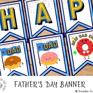 Happy Father's Day Donuts With Dad Banner Donuts With Dad - Etsy