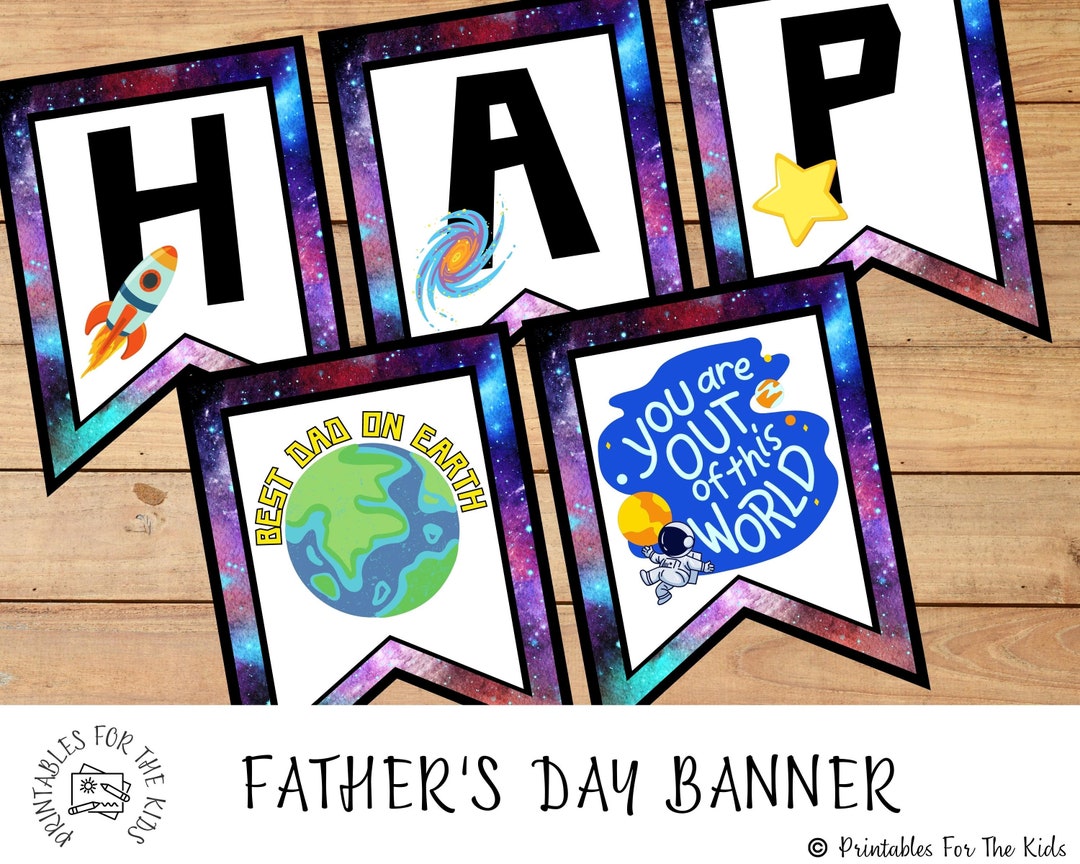 Father's Day Banner, Happy Father's Day Printable Banner Sign, Father's ...