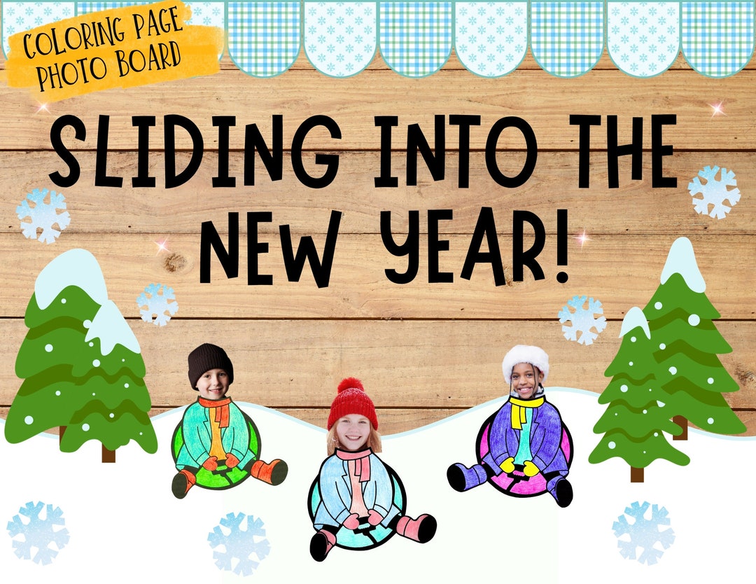 New Year Bulletin Board, January Bulletin Board Kit, 2024 New Year ...