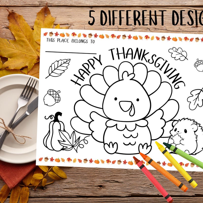 Thanksgiving Placemat - Etsy