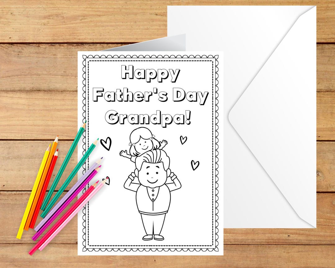 Grandpa Father's Day Card, Printable Grandpa Card, Happy Father's Day ...