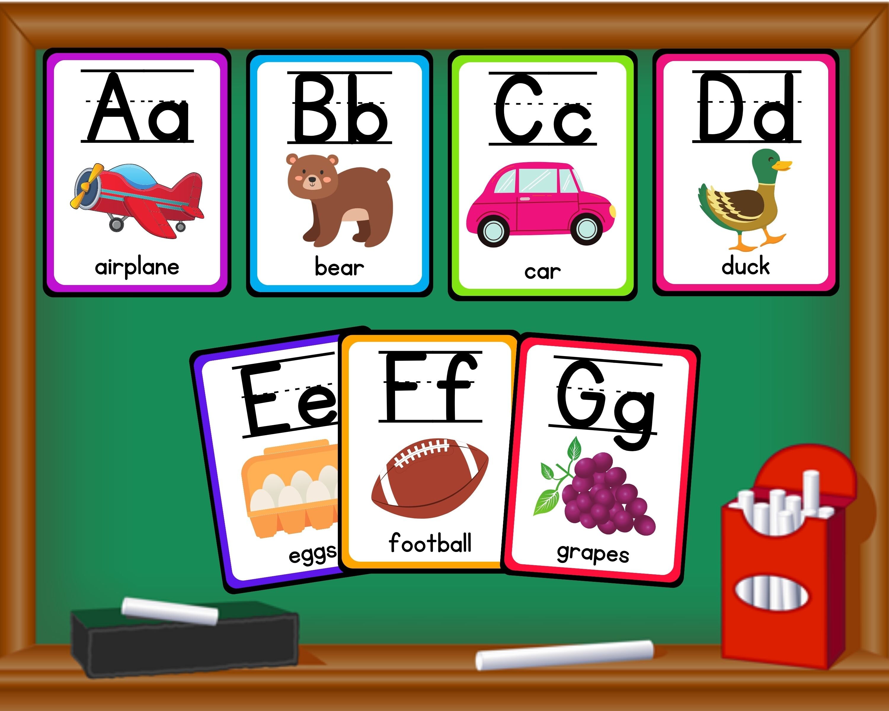 Alphabet Posters, Printable Educational Posters, Alphabet Banner ...