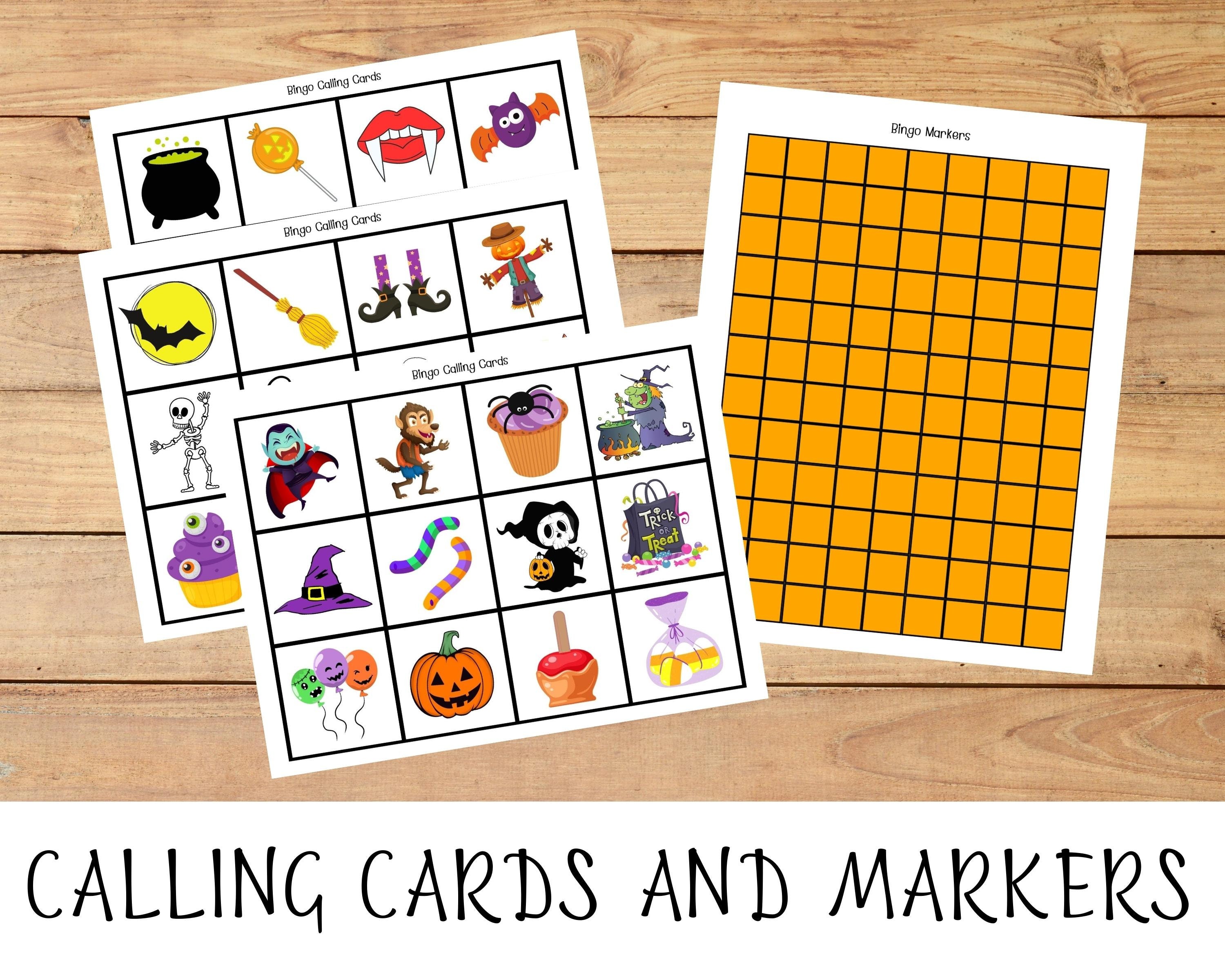 Halloween Bingo Game Printable, Kids Halloween Activity, Halloween ...
