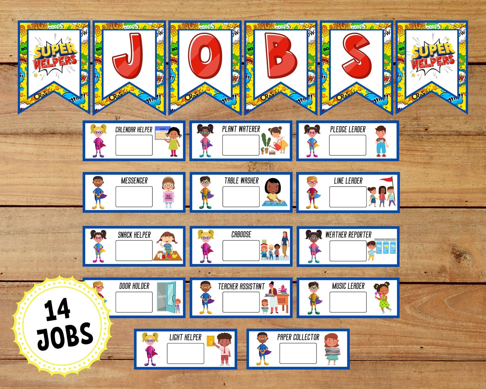 Classroom Job Chart, Class Chore Chart, School Job Labels, Classroom ...