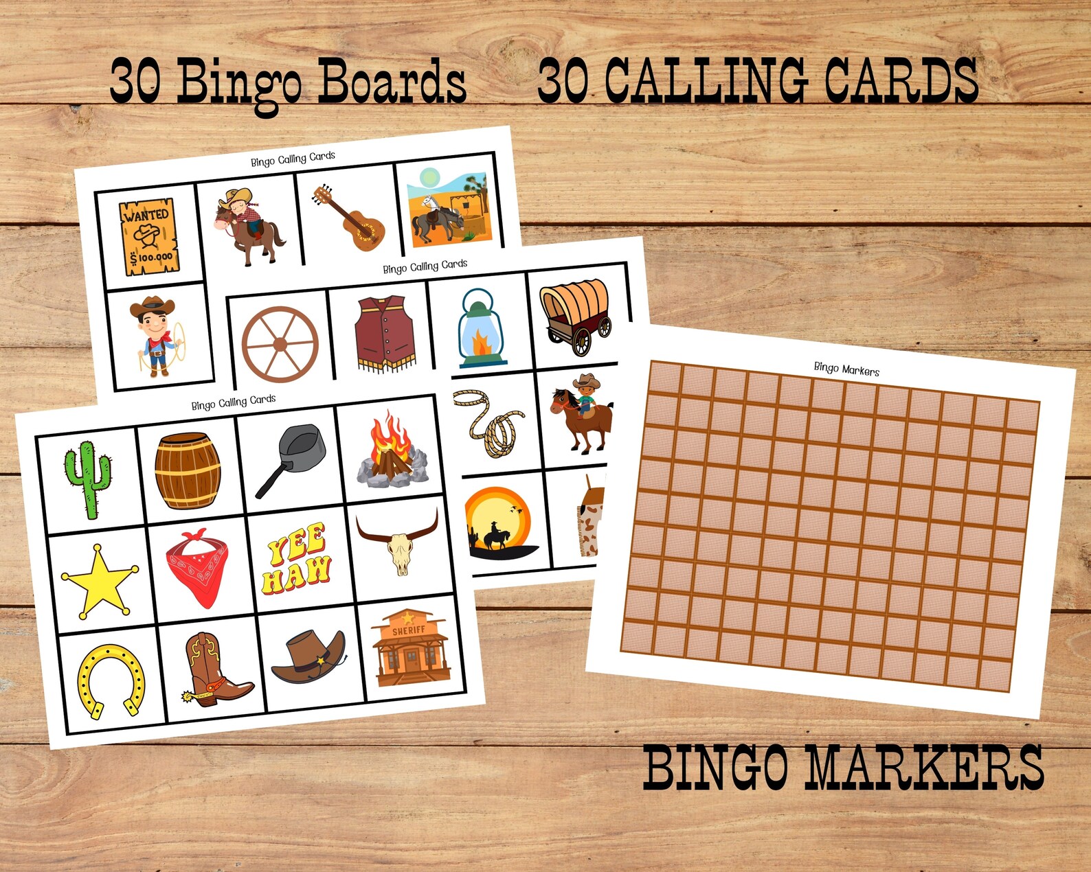 Wild West Bingo Game: Cowboy Cowgirl Birthday Party Printable - Etsy