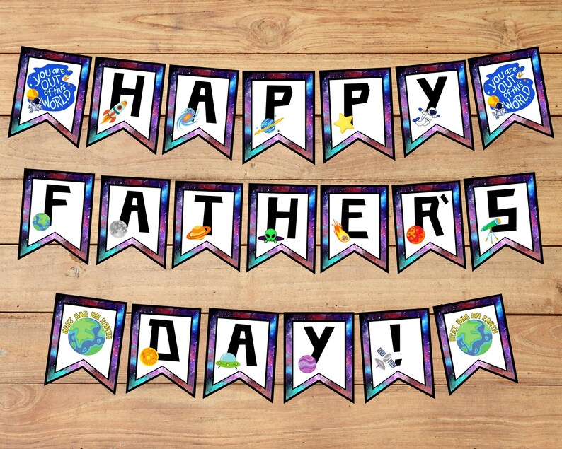 Father's Day Banner, Happy Father's Day Printable Banner Sign, Father's ...
