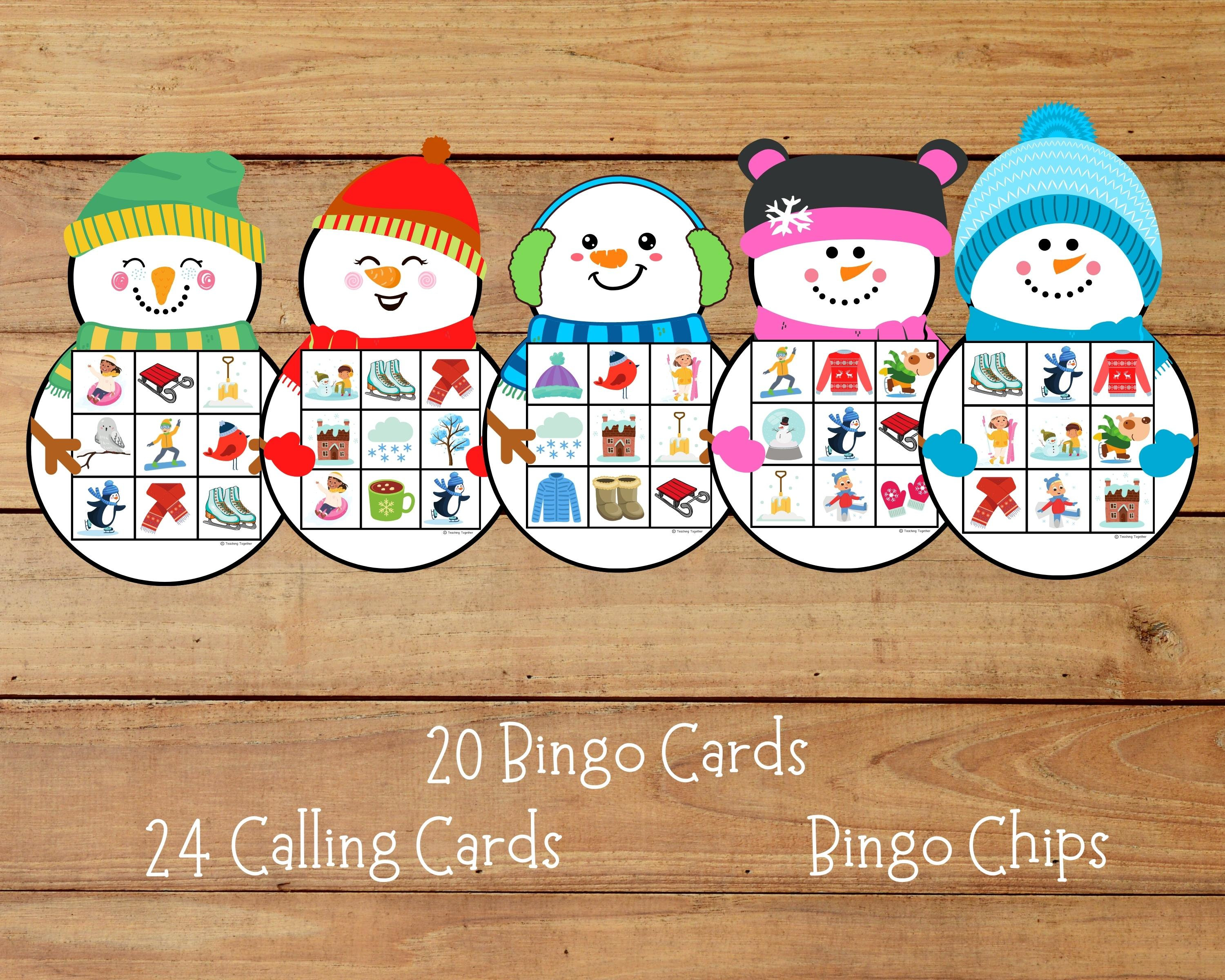 Snowman Bingo Game: Winter Printable Activity - Etsy