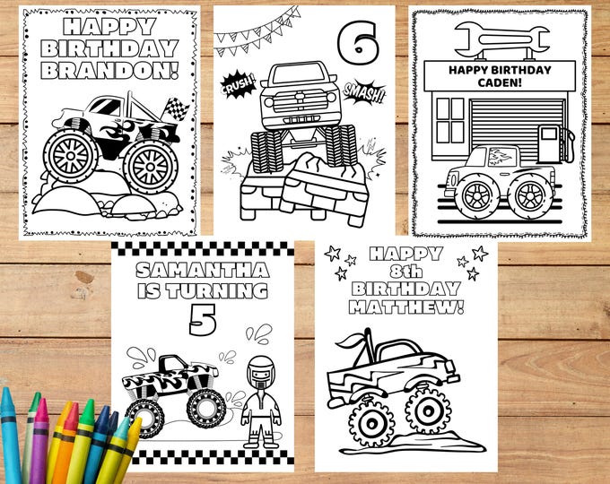 Printable Monster Truck Coloring Pages Monster Truck Memory Game ...
