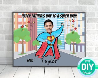 Superhero Dad and Son Dot Marker Coloring Page | Father’s Day Printable ...