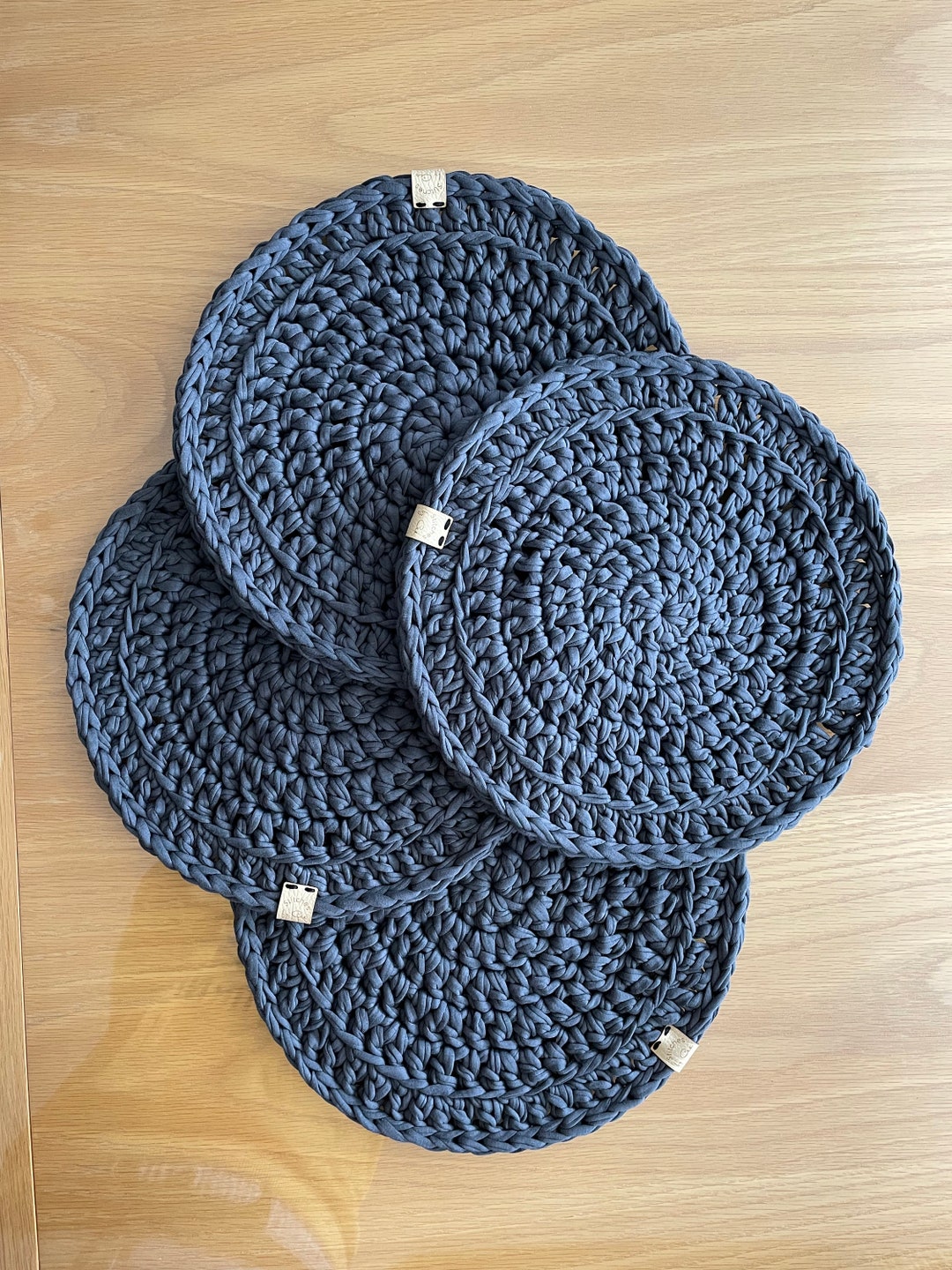 Circular Crochet Table Mats, Placemats, Tableware, Home Decor, Dining ...
