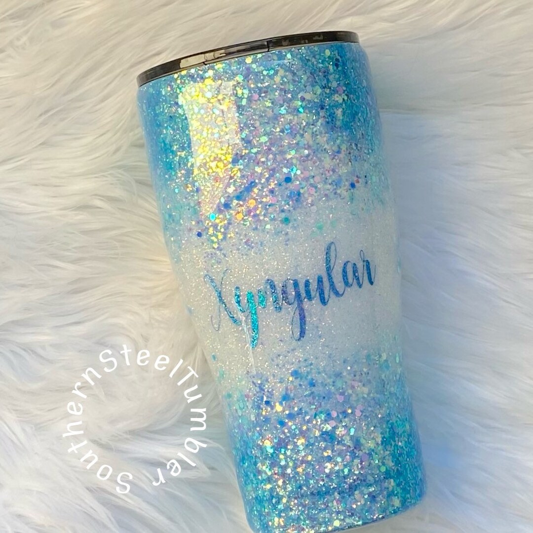 Ombre Glitter Tumbler, Personalized Glitter Tumbler, Birthday Gift ...