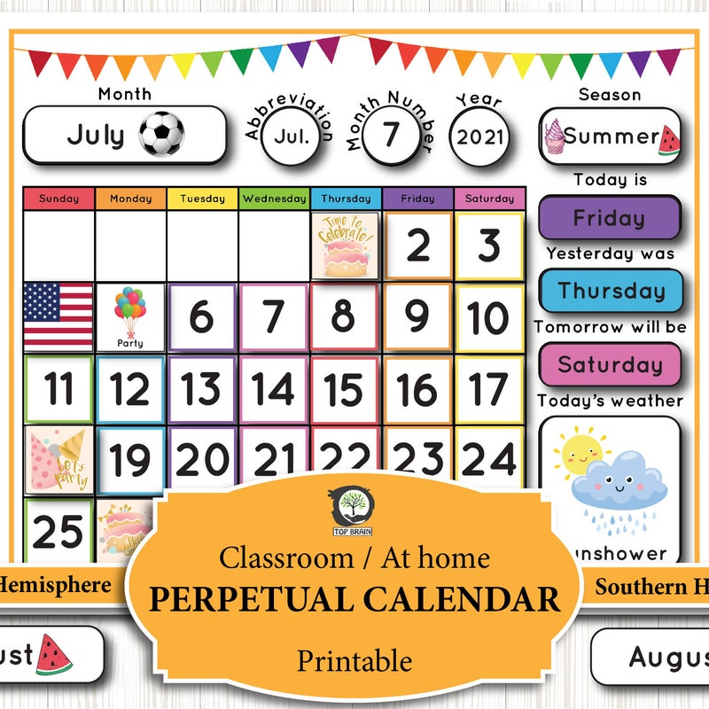 Homeschool Wall Calendar - Etsy