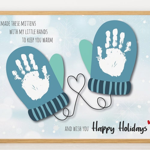 Mitten Poem Handprints / Baby Toddler Kids Art Craft / - Etsy Canada