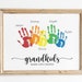 Grandkids Make Life Grand Handprint Art Grandparents Gift - Etsy