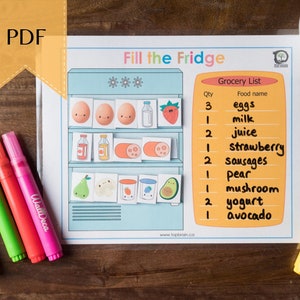 Food Counting Preschool Busy Book, Busy Binder, Numbers Counting Busy ...