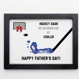 Fathers Day Gift, Gift for Dad, Fathers Day Ice Hockey Handprint ...