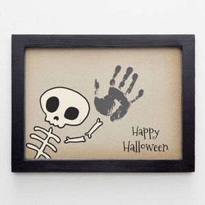 Halloween Handprint Art Skeleton Baby Halloween Handprint - Etsy